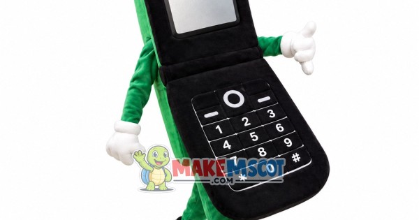 Black Vintage Flip Phone Mascot Costume
